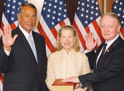 Congressman Leonard Lance takes the oath of office for the 114th ...